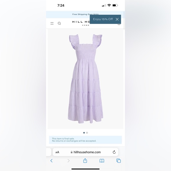 Hill House | Dresses | Hill House Home Ellie Nap Dress Lilac | Poshmark
